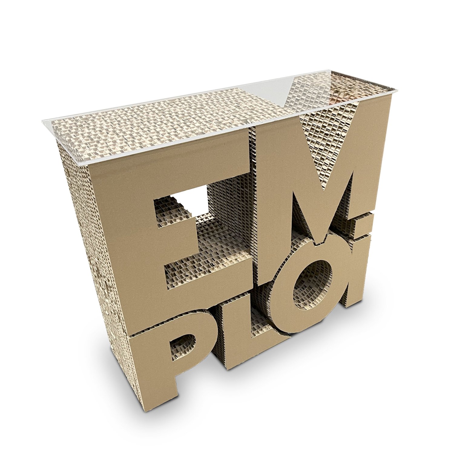 Comptoir en lettre carton | Carton 100% recyclé | My Nature Box, PLV et ...