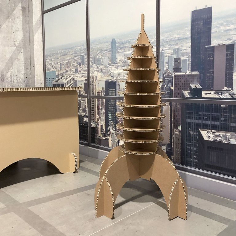 Fusée en carton 120 cm - Déco écologique | My Nature Box, PLV et stand ...